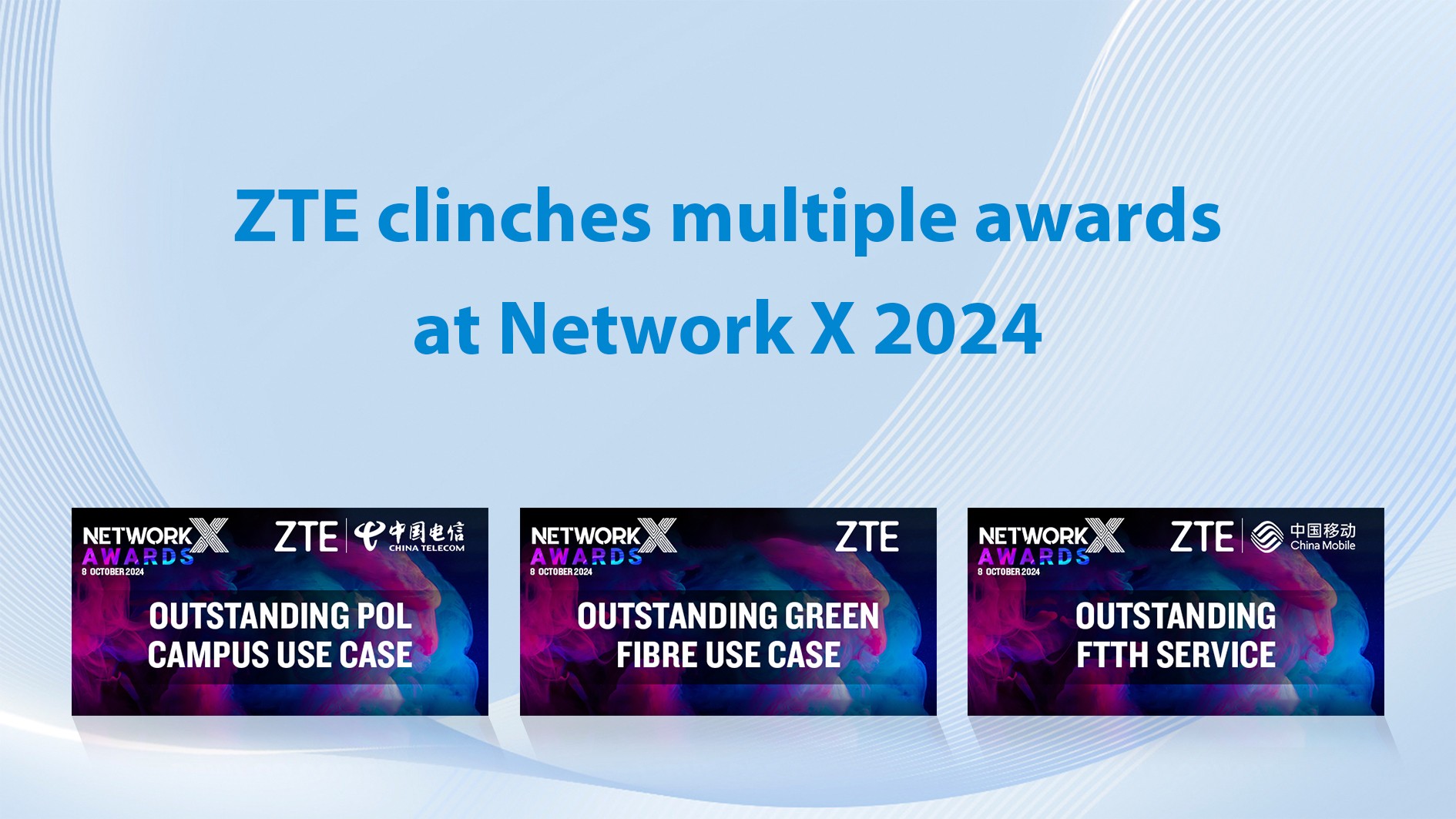 ZTE clinches multiple awards at Network X 2024, showcasing outstanding ...