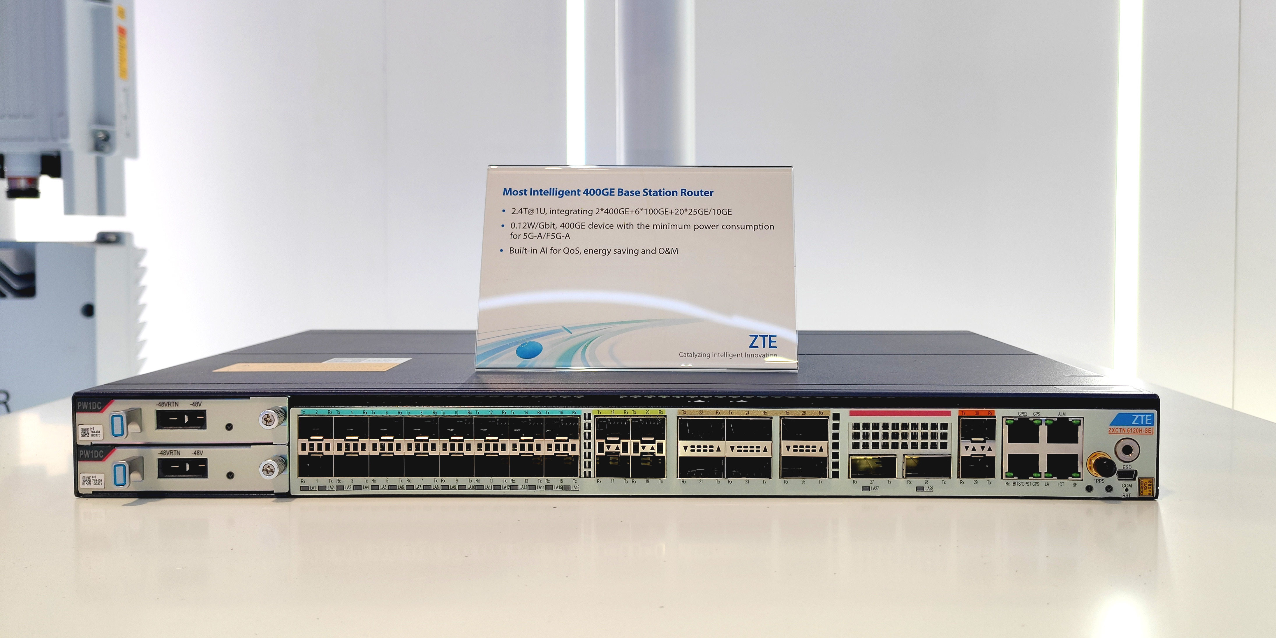 ZTE launches the industry's first intelligent 400GE base station router ...